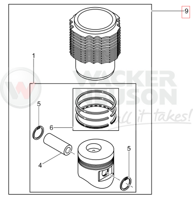 Cylinder (komplet) 1D42S 5000226587 / 0226587 SKLEP INTERNETOWY WACKER ...